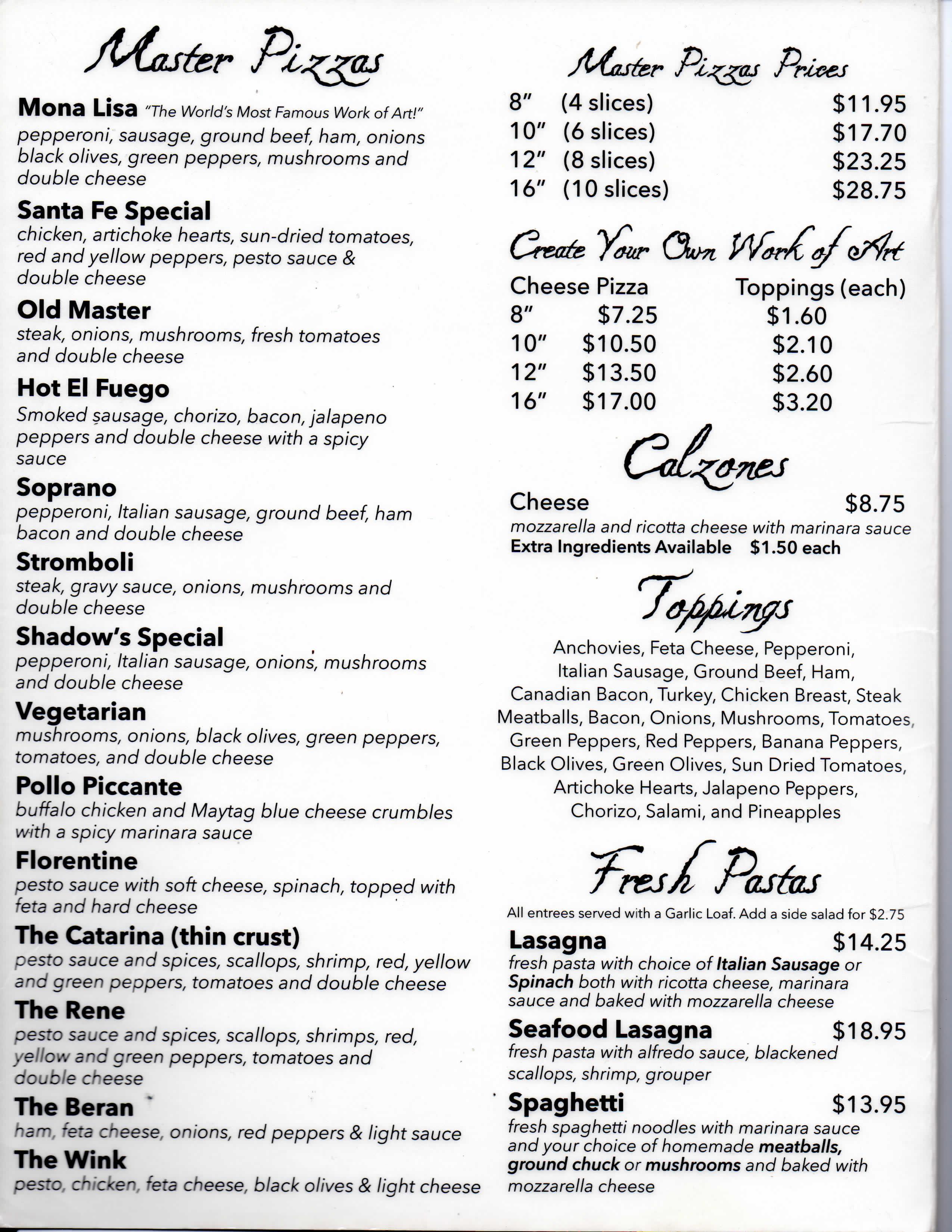 menu-page-2-jpeg | DeVinci's Pizza & Italian Restaurant