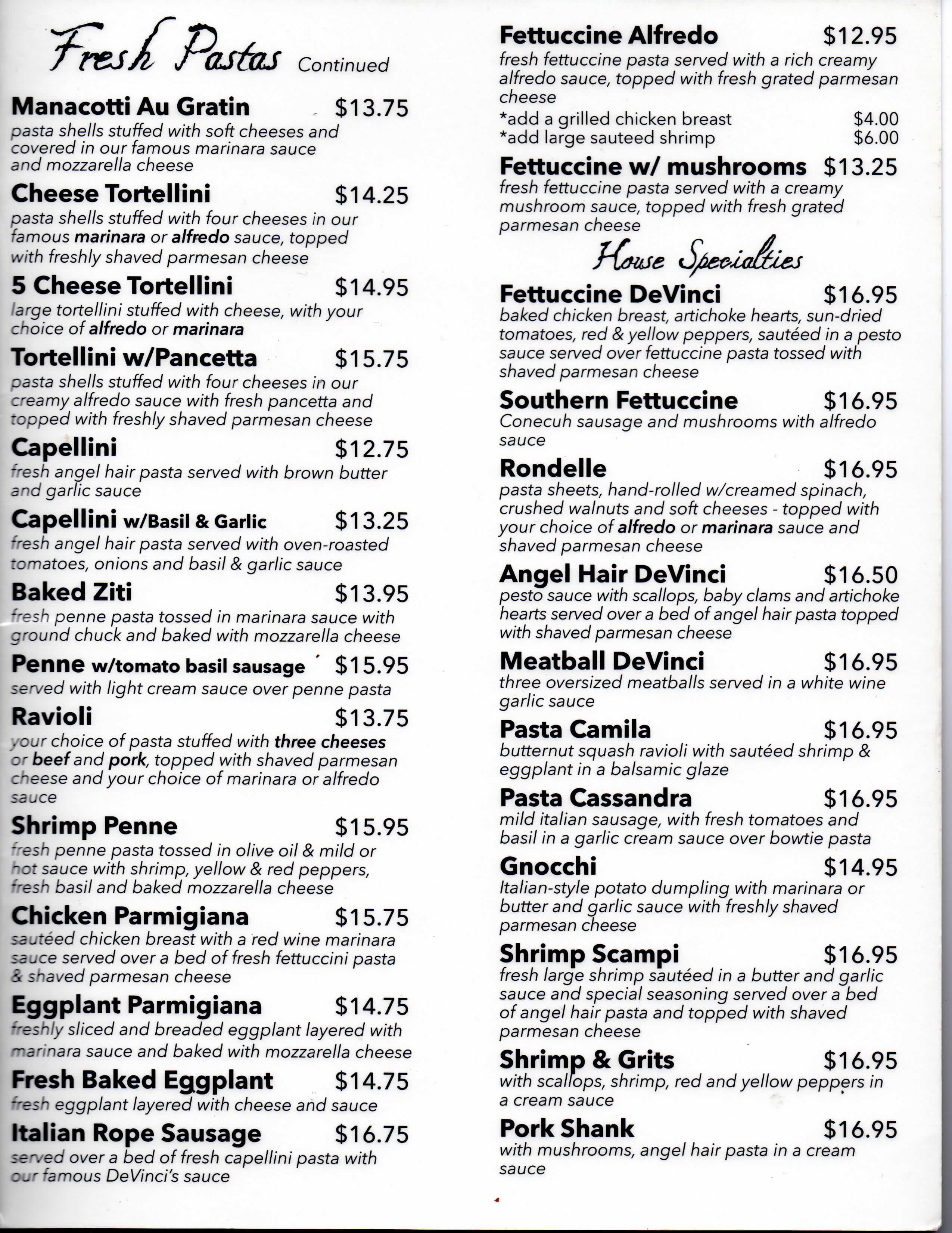 menu-page-3-jpeg | DeVinci's Pizza & Italian Restaurant